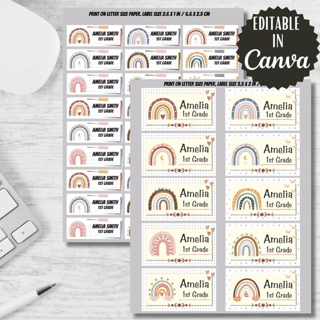 Cute and Co - Set of Dinosaurs Printable Labels Back to school ...