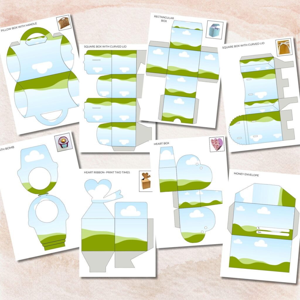 60 Gift Box Templates for Canva | Editable DIY Packaging Design Kit ...